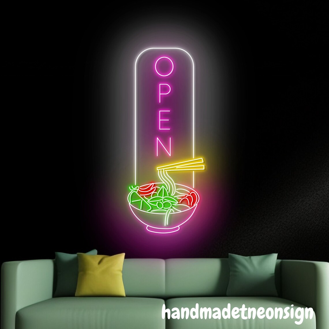 Open Pho Neon Sign, Pho Open Led Light, Pho Bowl Neon Light, Vietnam ...