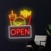 Fast Food Neon Sign, Burger French Fries Coke Led Sign, Fast Food Store ...