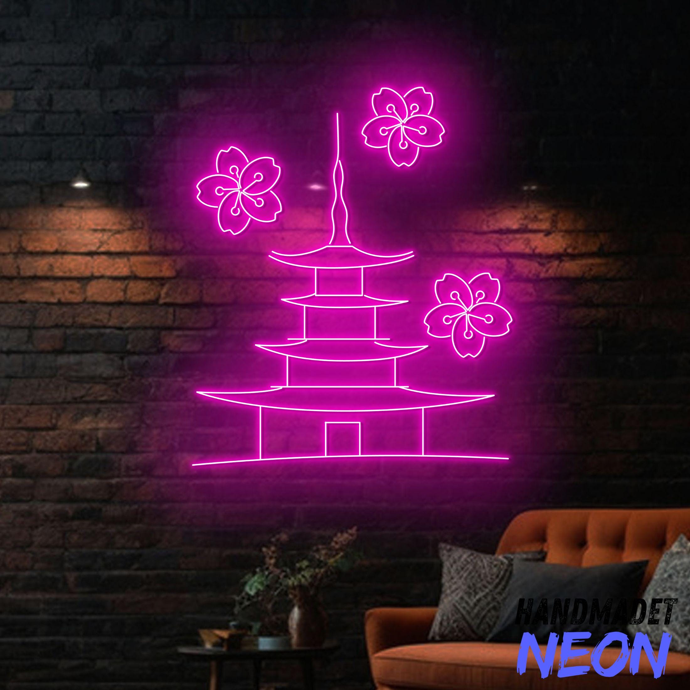 Japanese Temple Neon Sign, Japan Pagoda Led Sign, Temple Neon Light ...
