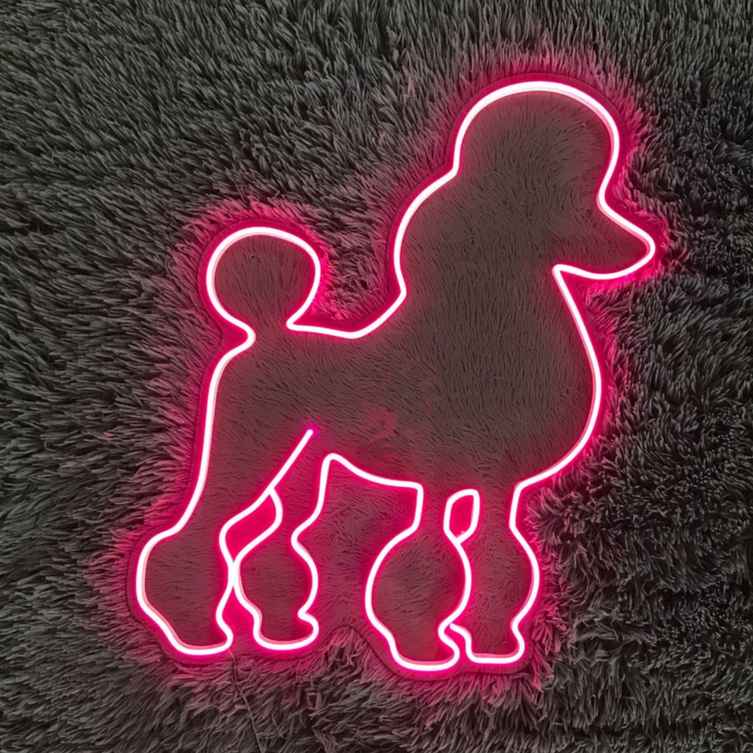 Poodle Led Sign, Poodle Dog Led Lights, Poodle Lovers Neon Sign, Custom ...