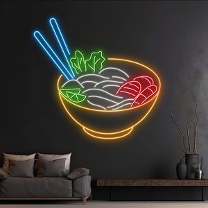Custom Pho Noodle Neon Sign, Pho Noodles Led Sign, Noodle Bowl Led ...