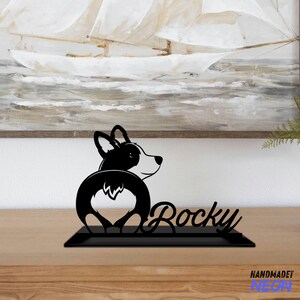 Custom Corgi Butt Table Decor, Corgi Dog Metal Shelf Decor Home, Cute ...