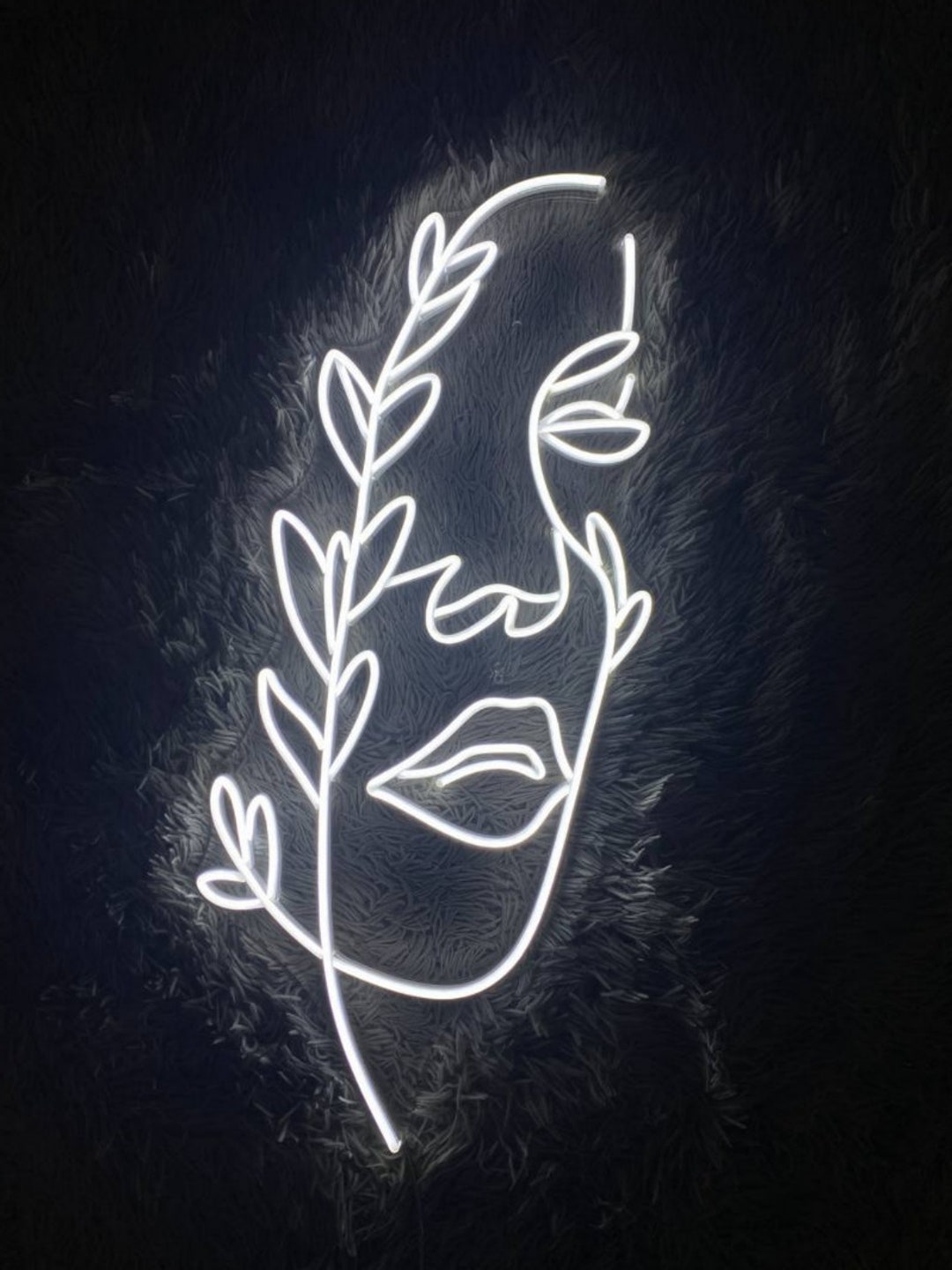 Abstract Face Neon Sign, Woman Face Led Sign, Face Led Light, Custom ...