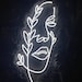 Abstract Face Neon Sign, Woman Face Led Sign, Face Led Light, Custom ...