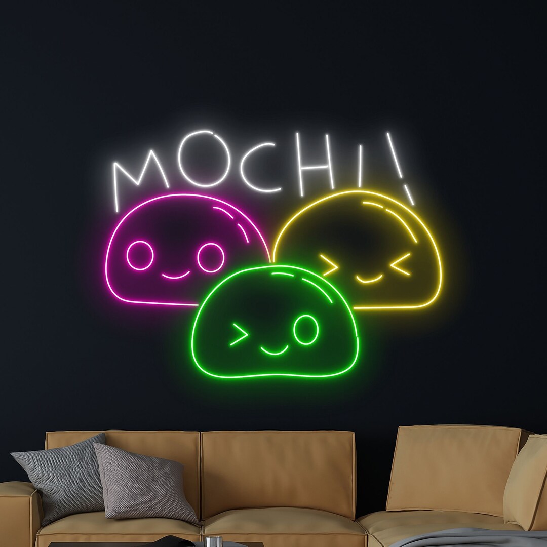 Mochi Neon Sign, Mochi LED Sign, Japanese Rice Cake Neon Light ...