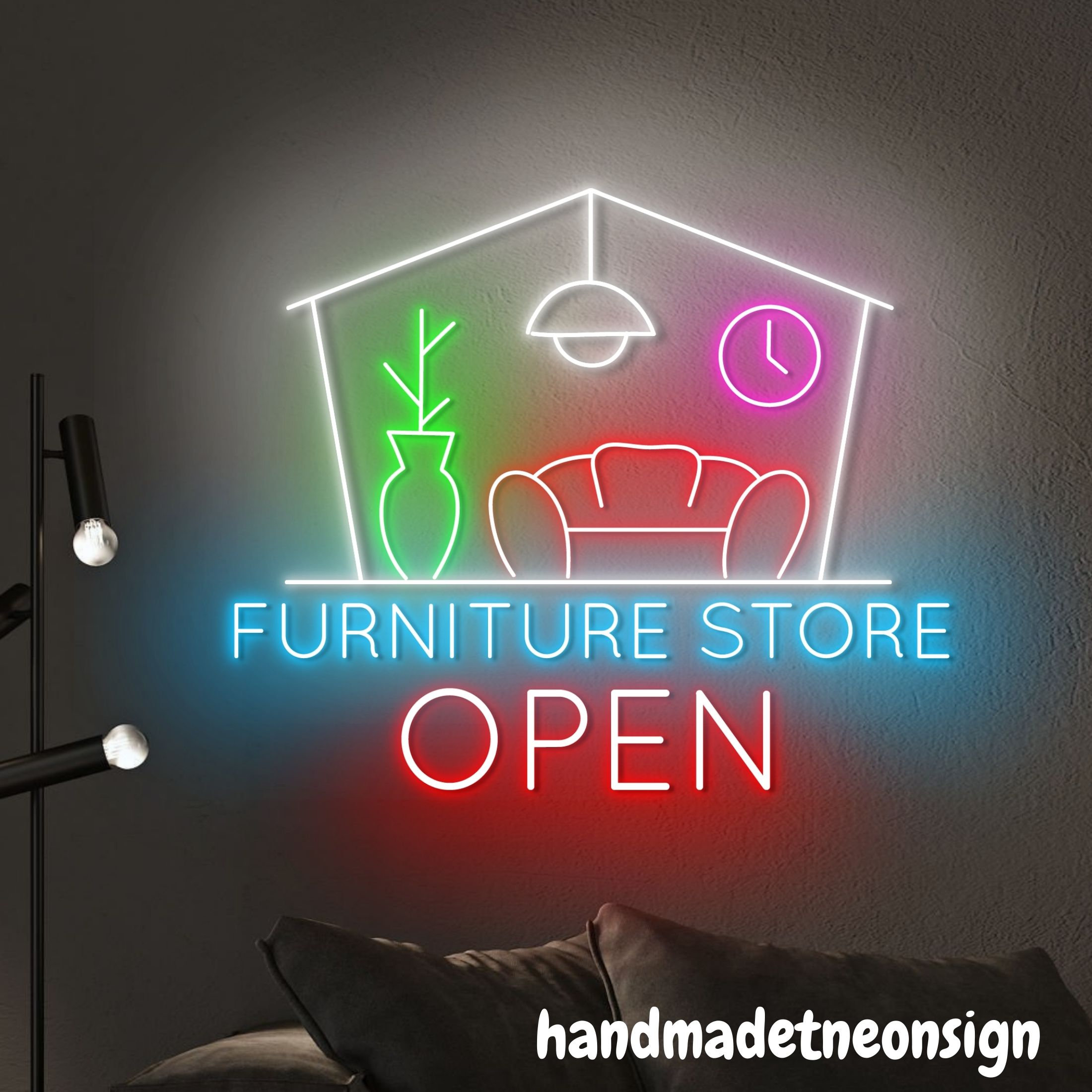 Furniture Store Open Neon Wall Sign, Furniture Decor Led Wall Sign ...