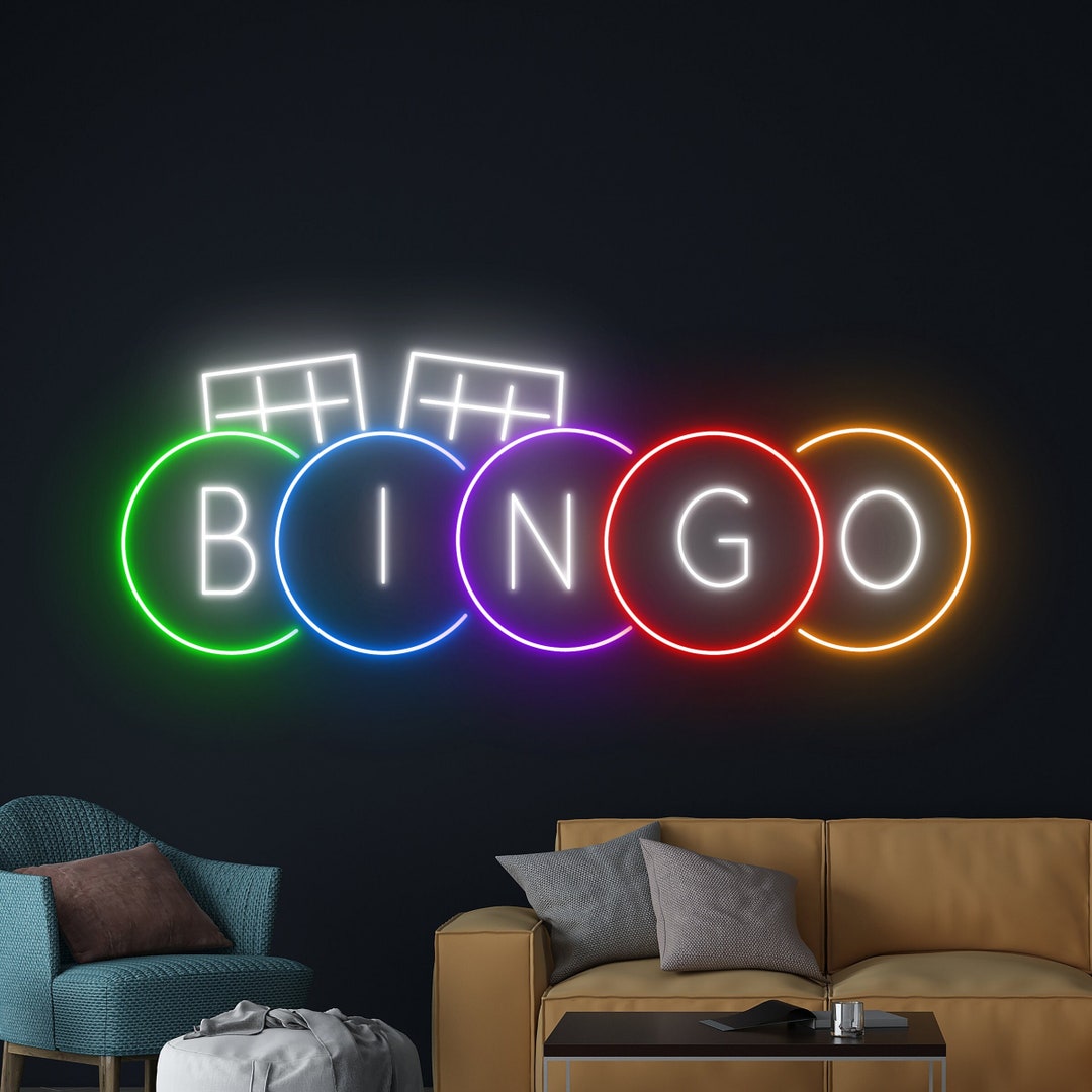 Custom Bingo Neon Sign, Bingo Neon Led Light Sign, Game Player Led ...