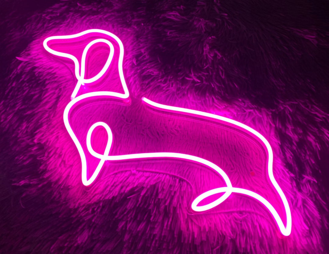 Dachshund Dog Led Sign, Dachshund Dog Led Sign, Wall Decor, Animal Neon ...