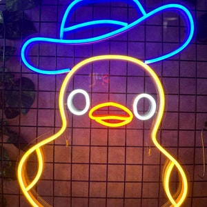Cute Duck Neon Sign, Cute Duck Led Sign, Led Light, Custom Neon Sign ...