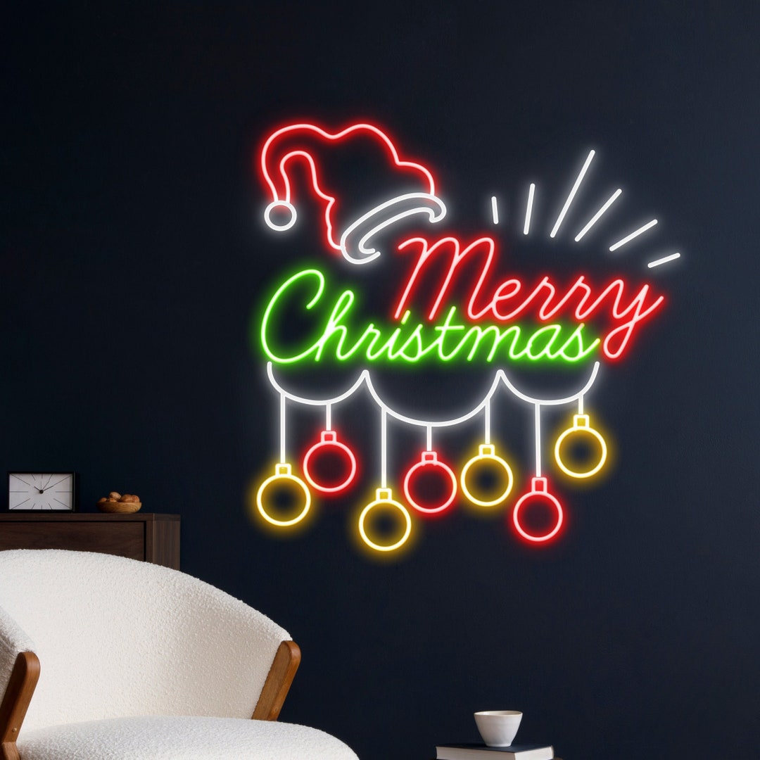 Merry Christmas Neon Sign Merry Christmas Led Sign Christmas - Etsy