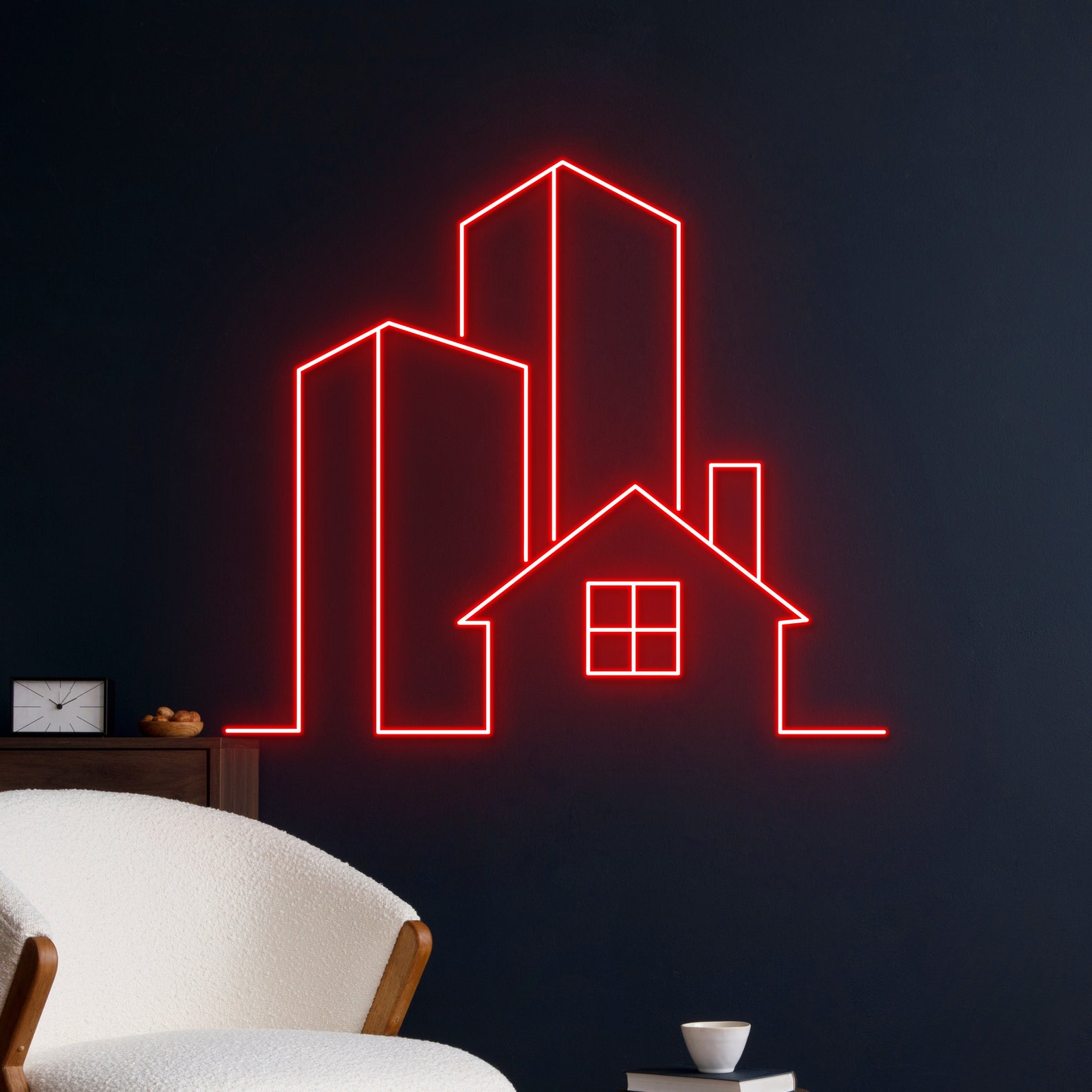 House Building Led Sign, Real Estate Neon Light, Real Estate Neon Sign ...