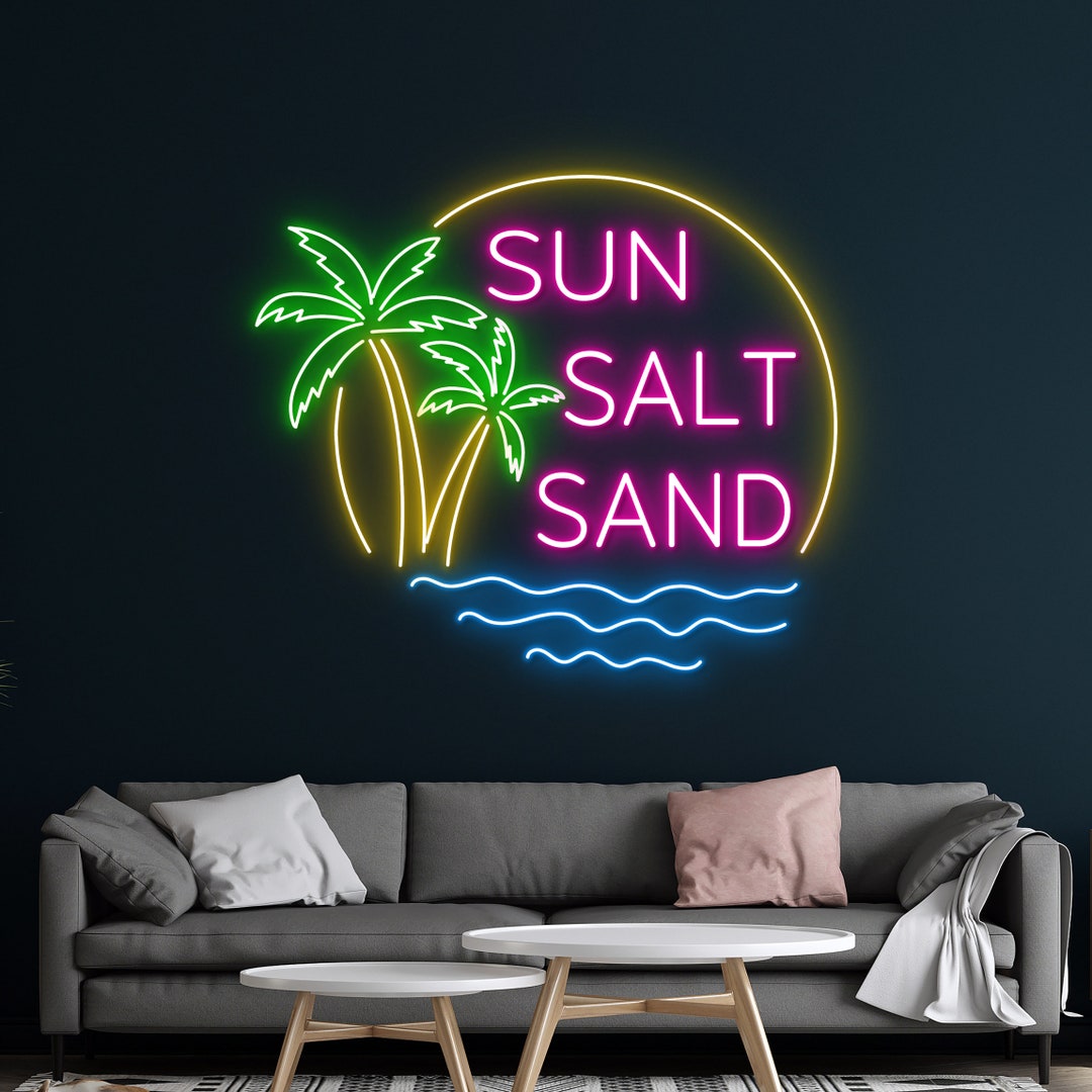 Sun Salt Sand Neon Sign Summer Neon Sign LED Neon Sign - Etsy
