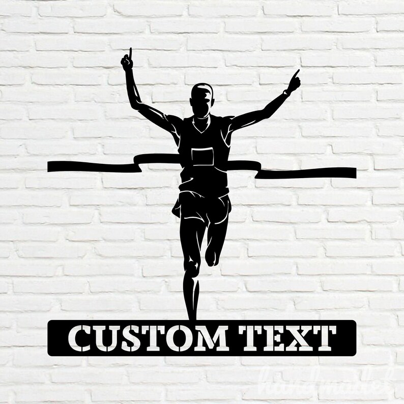 Custom Marathon Metal Wall Art LED Light, Marathon Metal Sign, Marathon ...