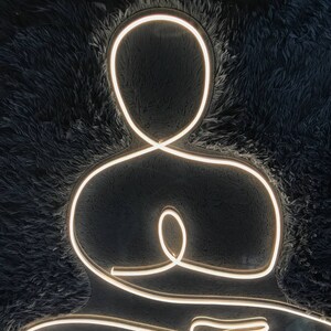 Yoga Pose Neon Sign, Yoga Pose Led Sign, Yoga Led Lights, Christmas ...