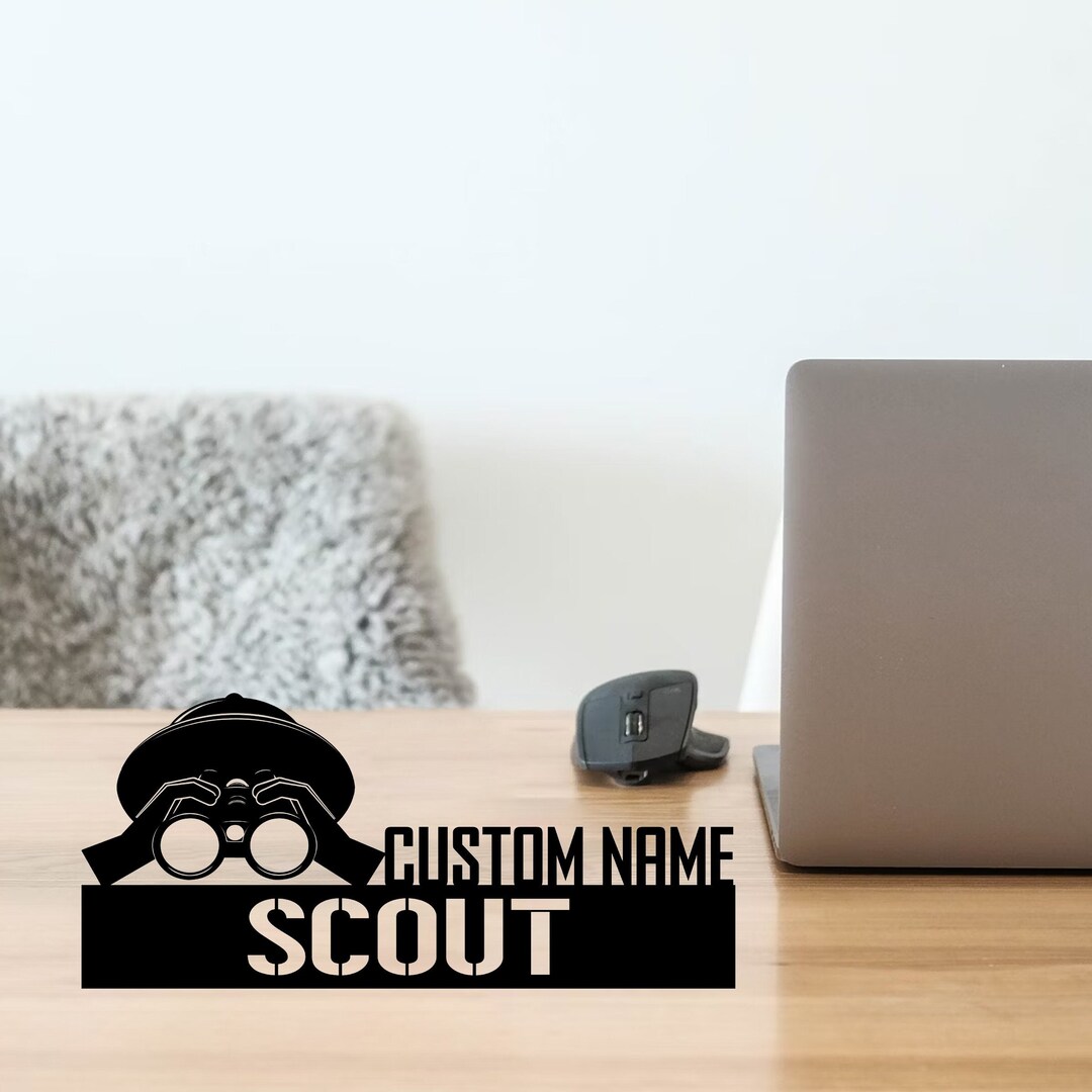 Custom Scout Desk Name Plate, Scout Metal Nameplate for Desk, Scout ...