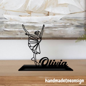 Custom Ballerina Acrylic Stand Ballerina Metal Shelf Decor, Ballet ...
