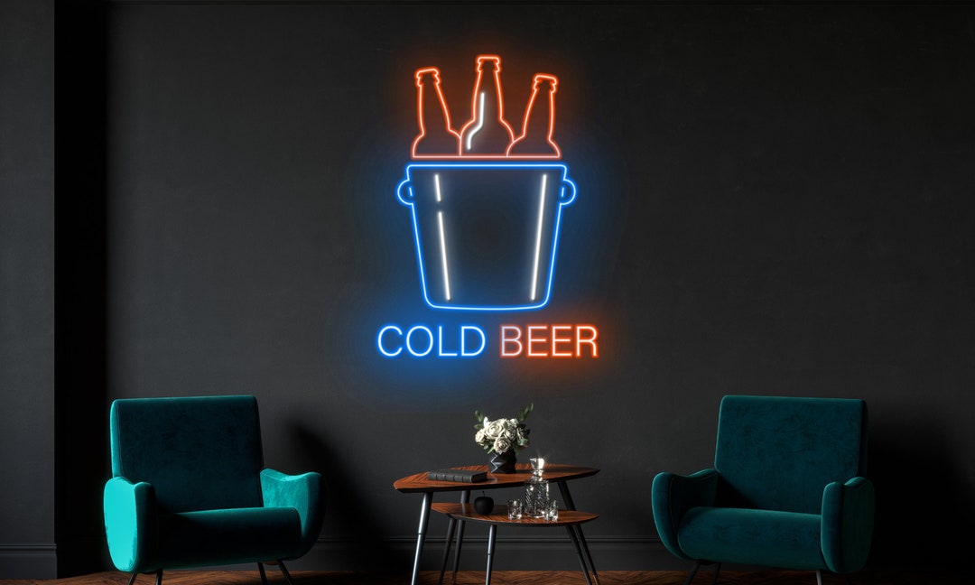 Cold Beer Neon Sign, Cold Beer Led Sign, Custom Neon Sign, Beer Neon ...