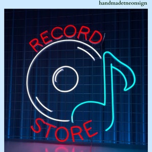 Record Store Neon Sign, Record Store LED Sign, Record Store Neon LED ...