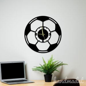 Custom Football Wall Clock Unique, Sport Year Date Round Wall Clock ...