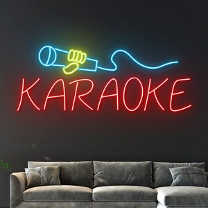Karaoke Neon Sign, Karaoke Bar Neon Sign, Karaoke Club Neon Sign ...