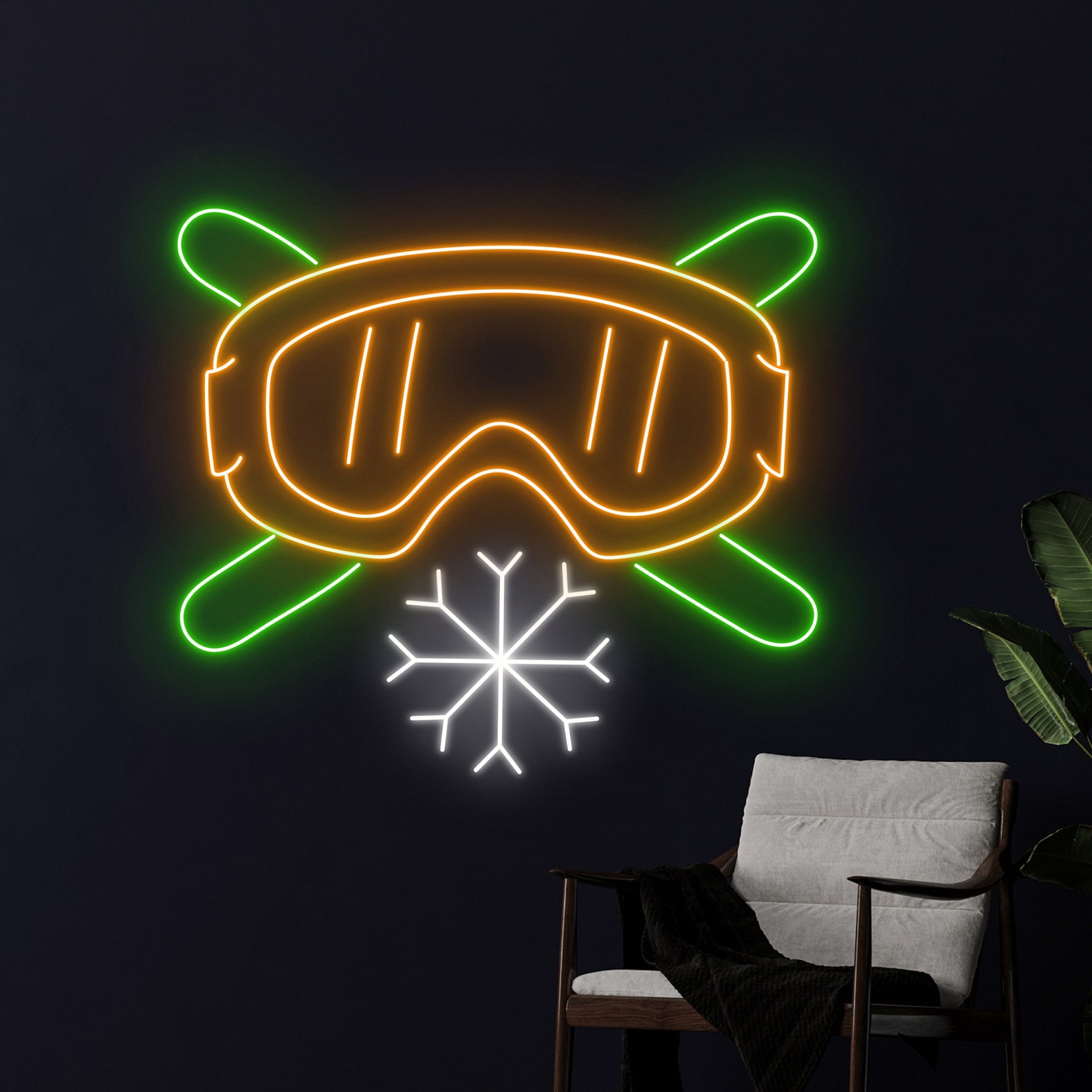 Snowboard Neon Sign, Snowboarding Led Sign, Snowboarder Led Light ...