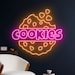 Cookies Neon Sign, Biscuit Led Light, Bakery Shop Cookie Neon Light ...