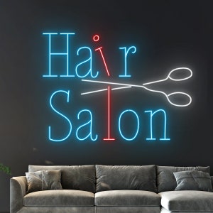 Hair Salon Led Sign, Barber Neon Sign, Hair Studio Led Light, Hair ...