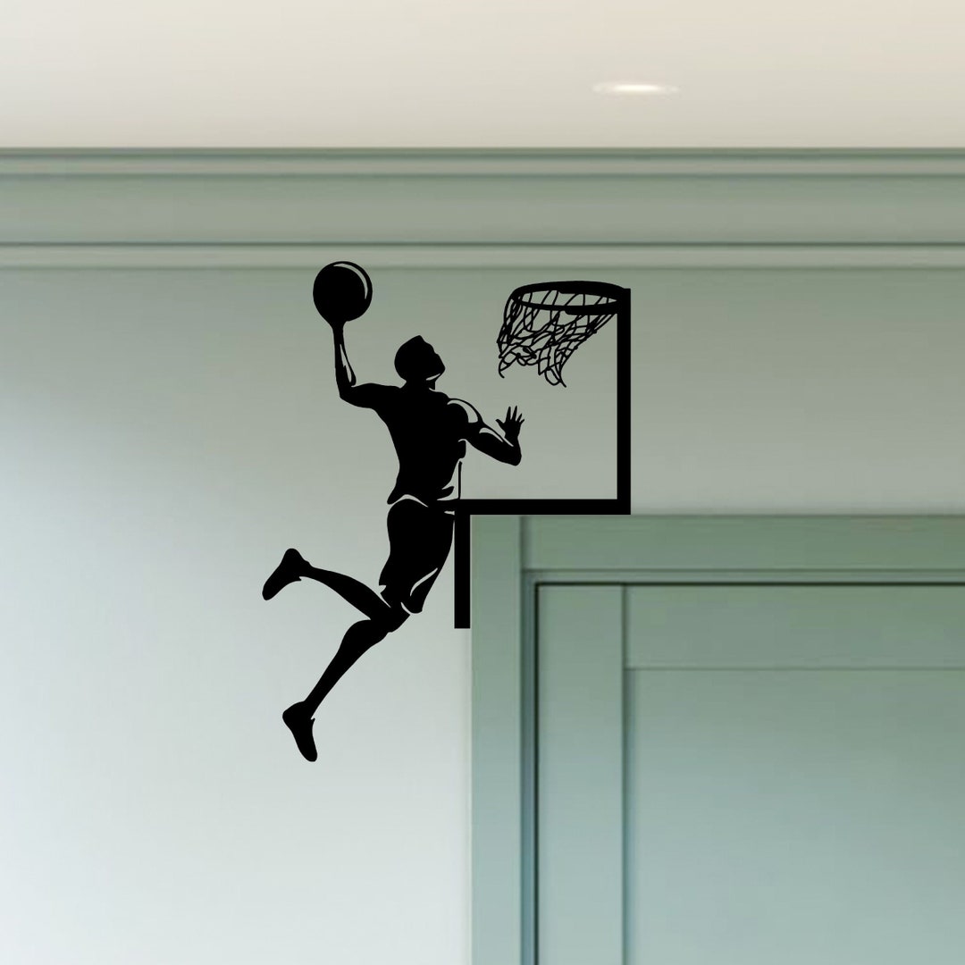 Personalized Basketball Corner Metal Wall Art, Custom Basketball Player ...