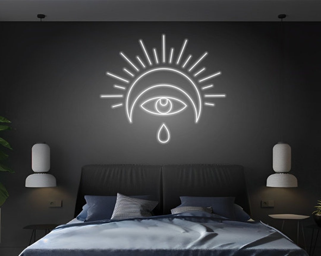 Sad Eye Neon, Broken Love Sign, Sad Eye Wall Decor ,handmade Neon ...
