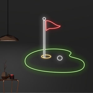 Custom Mini Golf Neon Sign, Custom Golf Green Grass Field LED Light ...