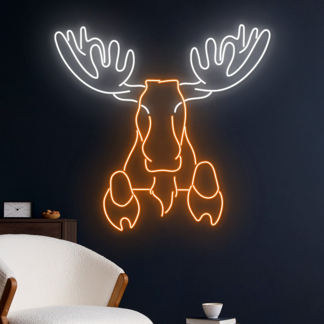 Moose Neon Sign, Moose Led Sign, Moose Neon Light, Moose Led Light ...