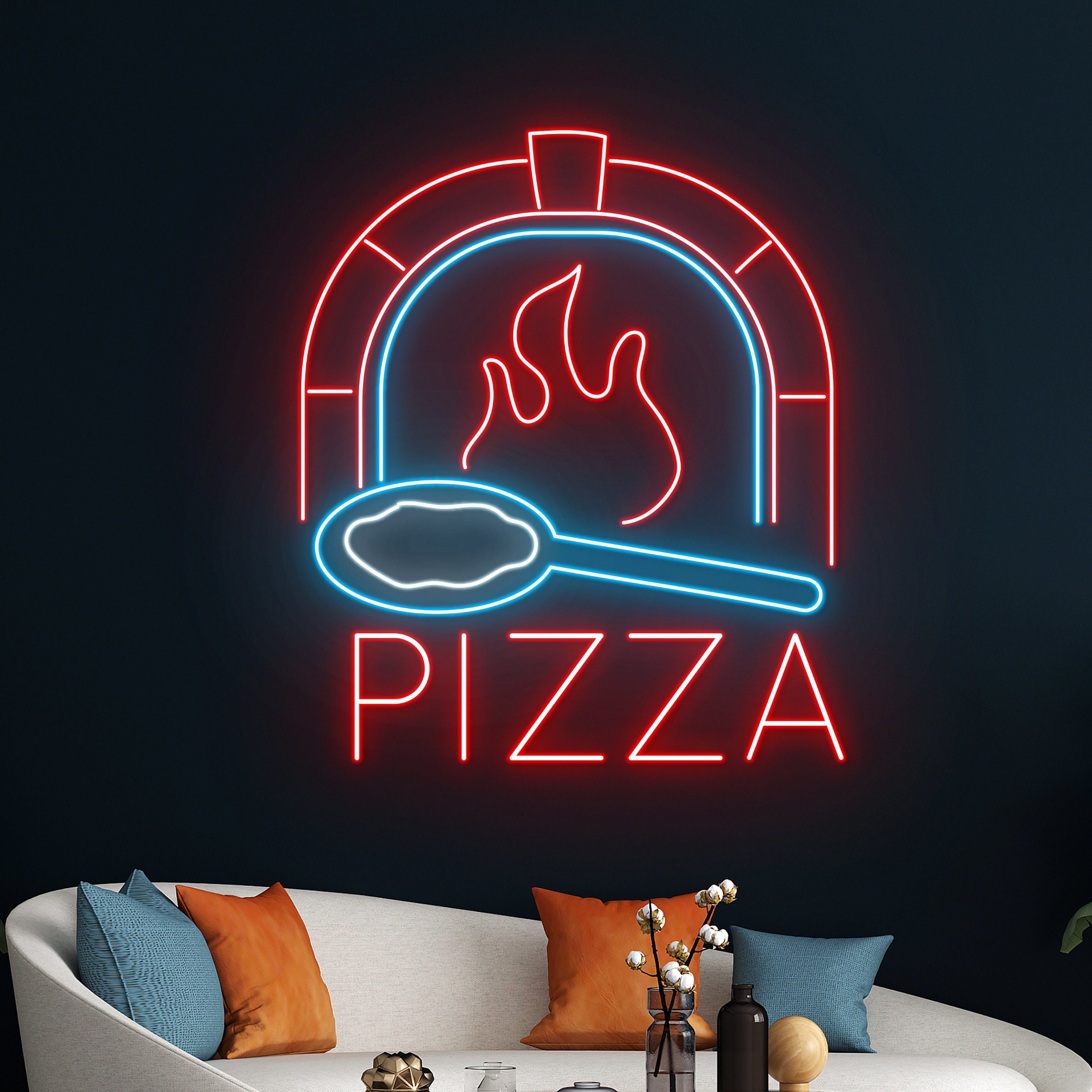 Pizza Neon Sign, Pizza Oven Neon Light, Pizza Led Light, Pizza Slice ...