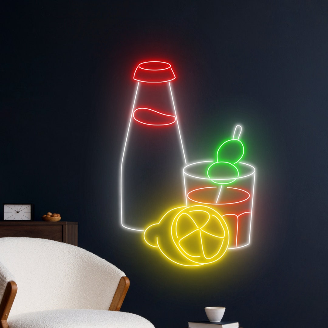 Campari Soda Neon Sign, Campari Soda LED Light, Cocktail Neon Light ...