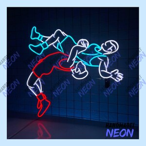 Wrestling Neon Sign, Wrestling Led Sign, Wrestling Led Light, Wrestling ...