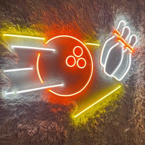 Bowling Neon Sign, Bowling Led Sign, Custom Neon Sign, Best Gifts ...