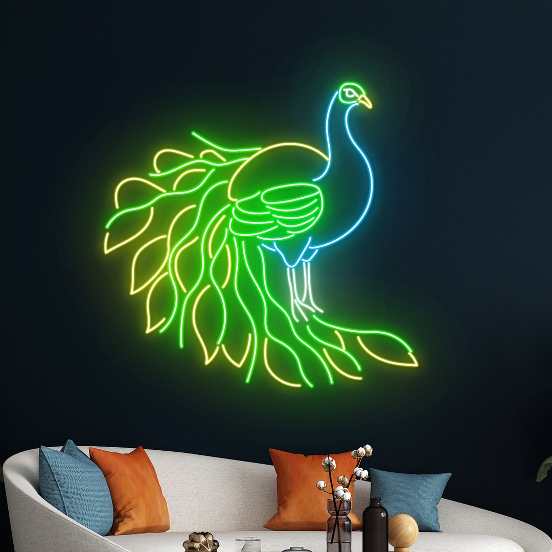 Peacock Neon Light, Peacock Led Light, Peacock Led Sign, Peacock Neon ...