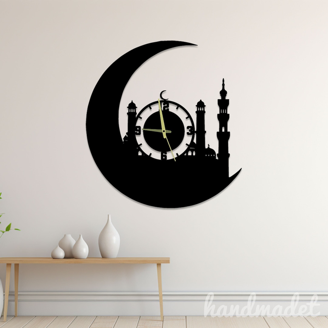 Islamic Mosque Wall Clock Unique, Islamic Mosque Round Wall Clock ...