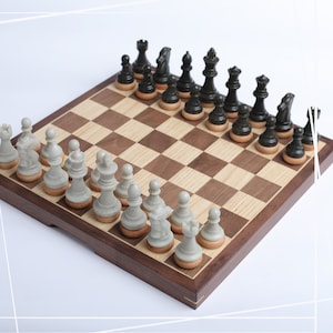 Premium Chess Set, Luxury Walnut Chess Set, Chess Set With Board, a ...