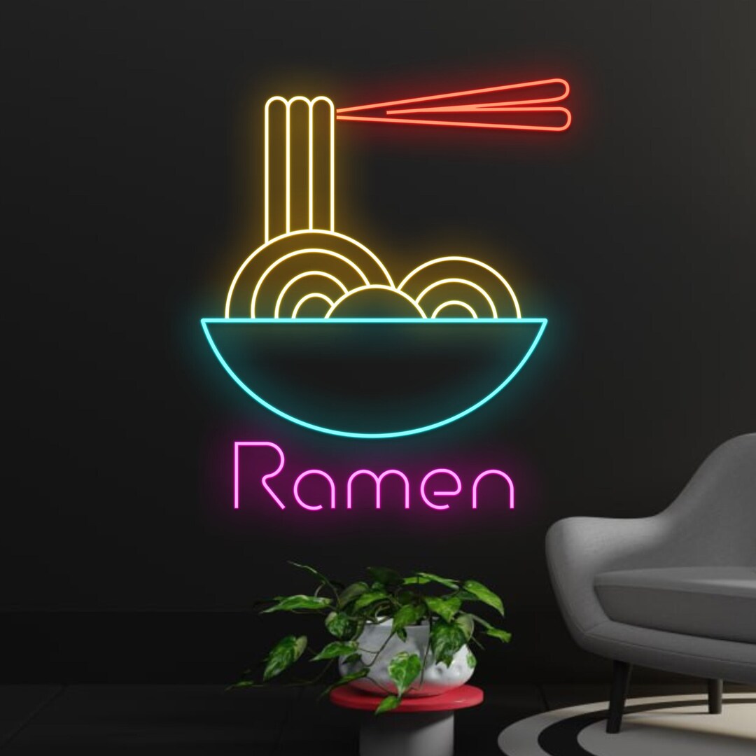 Custom Ramen Led Light, Japanese Noodles Led Sign, Ramen Bowl Neon Sign ...