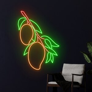Mango Neon Sign, Mango LED Sign, Mango Fruit Neon Light, Custom Mango ...