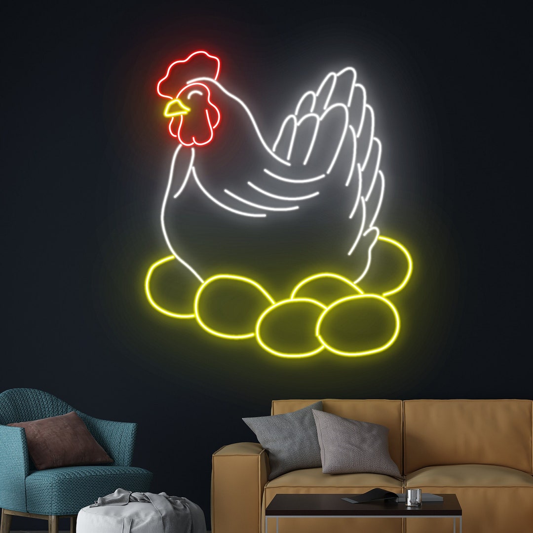 Chicken Hatching Egg Neon Light, Chicken Egg Led Light, Hen Led Sign ...
