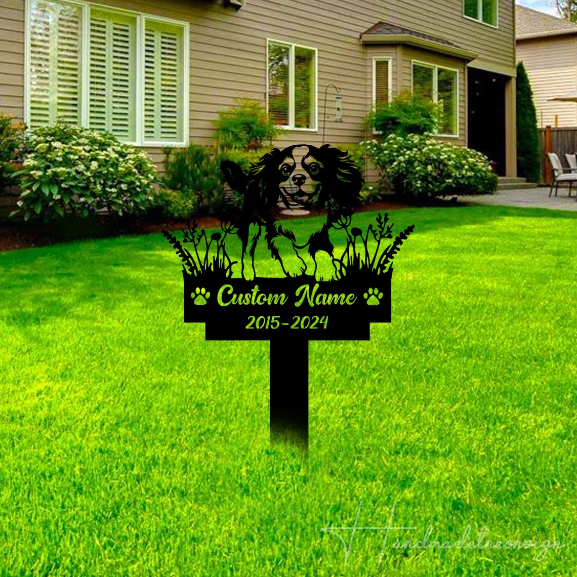 Custom Cavalier King Charles Spaniel Memorial Stake, Dog Stake Metal ...
