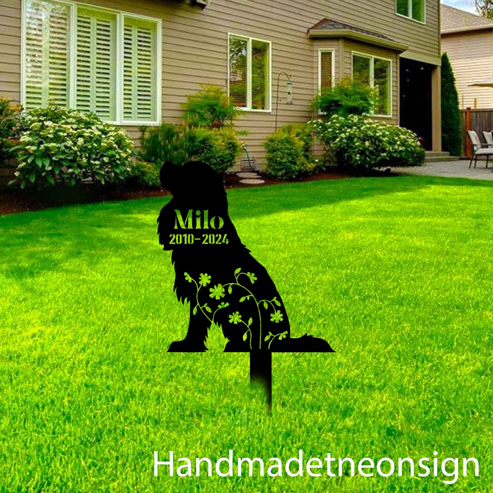 Custom Cavalier King Charles Spaniel Memorial Stake, Dog Metal Stake ...