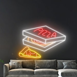 Pizza Box Neon Sign, Pizza Neon Light, Pizza Led Light, Fast Food Led ...