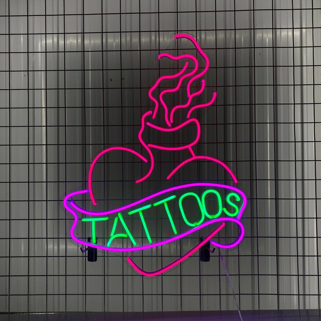 Tattoo Led Sign, Tattoo Shop Led Sign, Wall Decor, Bar Neon Sign ...