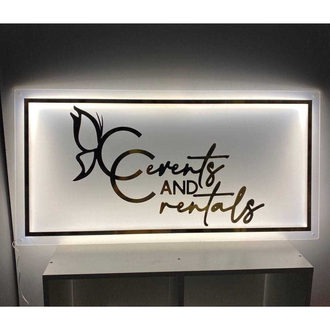 Personalize Acrylic Logo, Signboard LED Light, Backlit Sign, Business ...