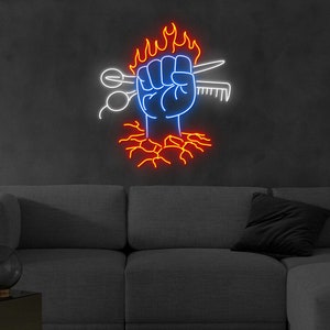 Barber Shop Led Sign, Barber Shop Neon Sign, Wall Decor, Barber Shop ...