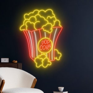 Popcorn Neon Sign, Popcorn Neon Light, Popcorn Led Light, Popcorn Led ...