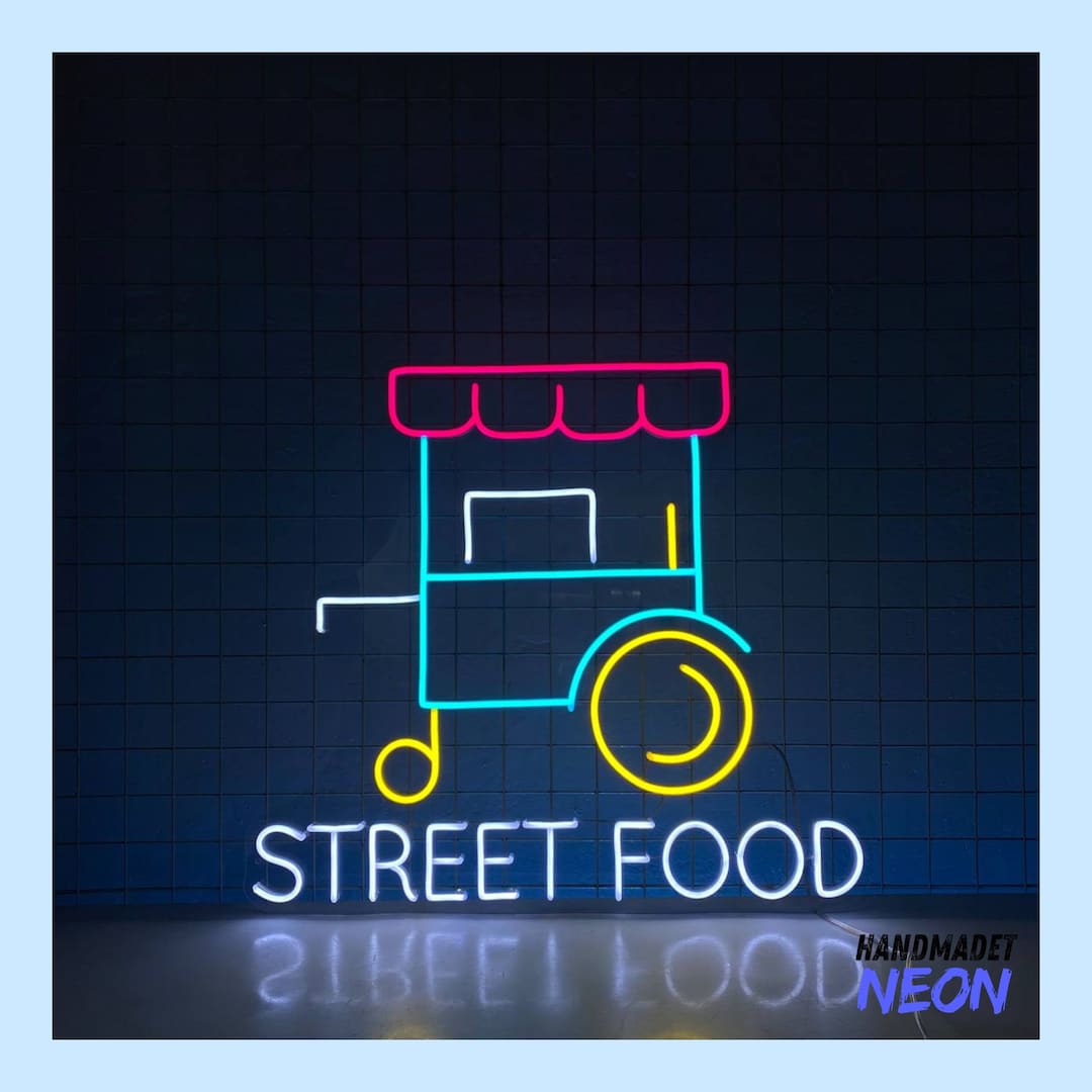 Street Food Neon Sign, Vehicles Food Led Sign, Fast Food Neon Light ...