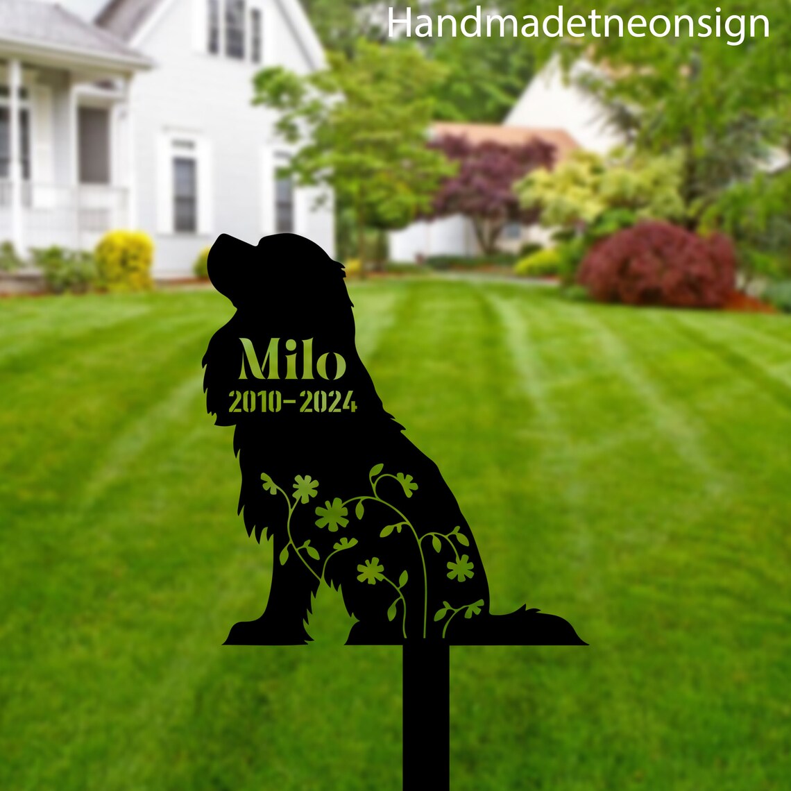 Custom Cavalier King Charles Spaniel Memorial Stake, Dog Metal Stake ...